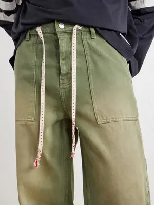 NAHMIAS Gardner Utility Wide-leg Drawstring Jeans - Green