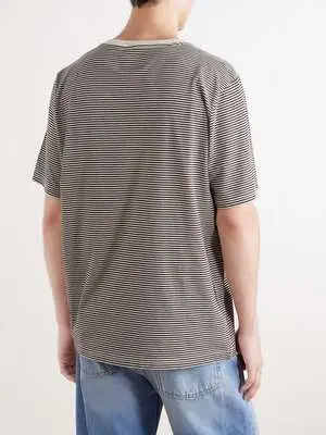 Folk Striped Cotton-jersey T-shirt
