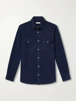 Boglioli Cotton-corduroy Shirt - Blue