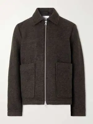 Nn07 Gael Brushed Wool-blend Jacket - Gray