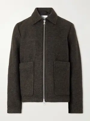 Nn07 Gael Brushed Wool-blend Jacket - Gray