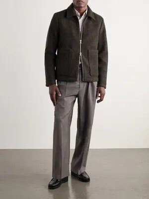 Nn07 Gael Brushed Wool-blend Jacket - Gray