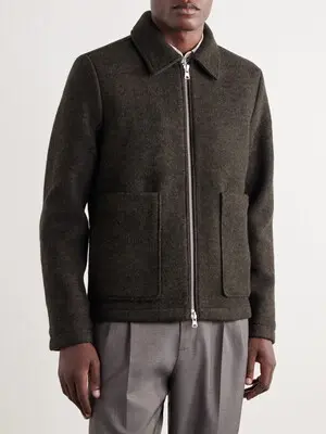 Nn07 Gael Brushed Wool-blend Jacket - Gray