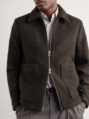 Nn07 Gael Brushed Wool-blend Jacket - Gray