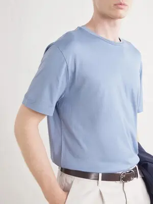 Ralph Lauren Purple Label Cotton-jersey T-shirt - Blue