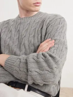 Ralph Lauren Purple Label Cashmere Cable-knit Sweater