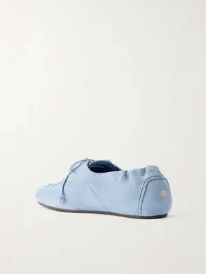 Celine Suede Lace-up Loafers