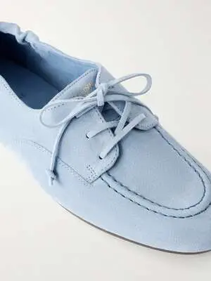 Celine Suede Lace-up Loafers