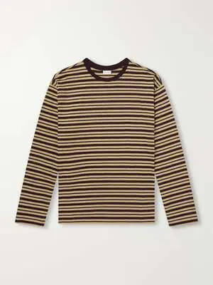 Dries Van Noten Hember Striped Cotton-jersey T-shirt - Burgundy