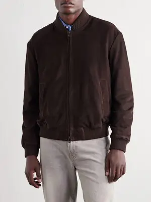 Altea Suede Zip-up Blouson Jacket