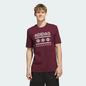 Adidas Vacation Print Graphic T-shirt - Maroon