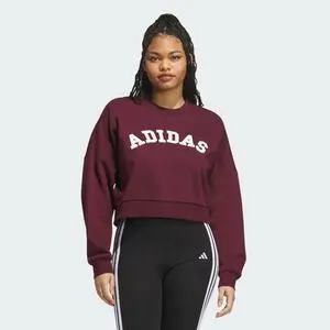 Adidas Chenille Logo Graphic Sweatshirt - Maroon