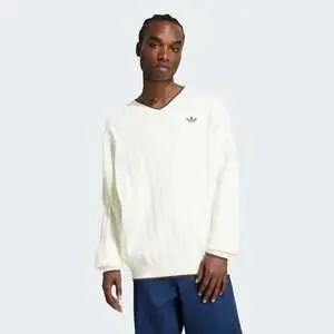 Adidas Cable Knit V-neck Sweater