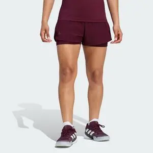 Adidas Tennis Climacool 2in1 Match Shorts - Maroon