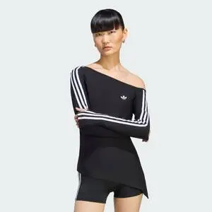 Adidas One Shoulder Asymmetric Top - Black