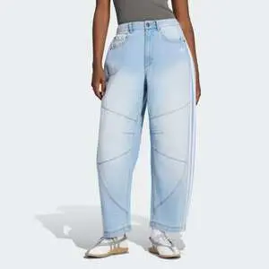 Adidas Denim Barrel Pants Blue - Light Blue