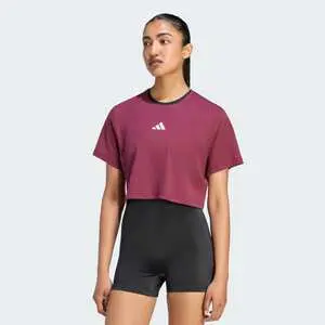 Adidas Tennis Climacool Lace Crop T-shirt Pro - Maroon