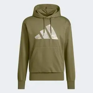 Adidas Camo Big Logo Graphic Hoodie - Olive Strata