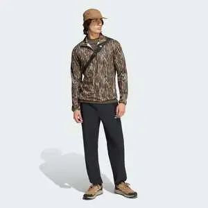 Adidas Terrex Multi Climawarm Half Zip Tech Fleece Top Featuring Mossy Oak Bottomland Allover Print Graphic - Multicolor