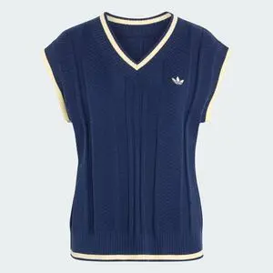 Adidas Cable Knit Vest - Night Indigo