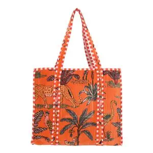 CYC The Ultimate Velvet Jungle Tote - Orange