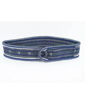 TAARACH & AMPERSAND Akachu Woven Belt - Blue