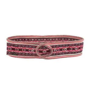 TAARACH & AMPERSAND Akachu Woven Belt - Pink