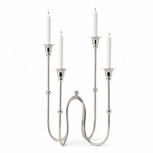 MARLETH Branched Tripod Candle Holder Set - Silver