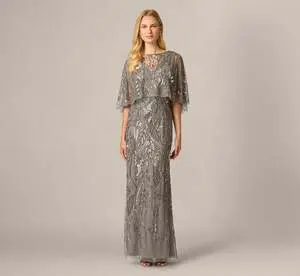 Adrianna Papell Sheer Evening Dresses