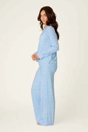 PJ Salvage Olive You Martini Print Long Sleeve Pajama Set