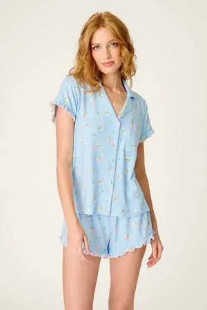 PJ Salvage Olive You Martini Print Short Pajama Set