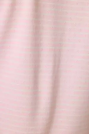 PJ Salvage Pretty Stripes Pointelle Short Sleeve Top