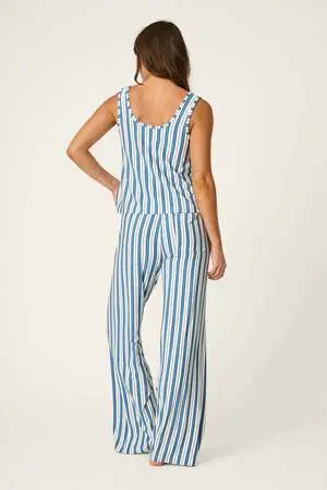 PJ Salvage Soiree Dreams Blue Stripe Tank & Pants Pajama Set