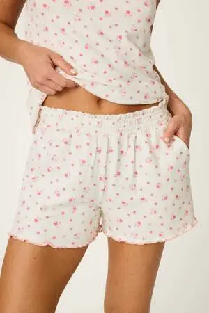 PJ Salvage Romantic Rose Ditsy Floral Print Pajama Shorts