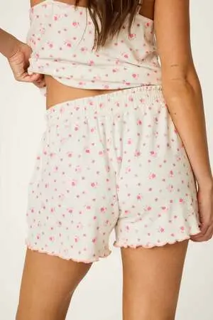 PJ Salvage Romantic Rose Ditsy Floral Print Pajama Shorts