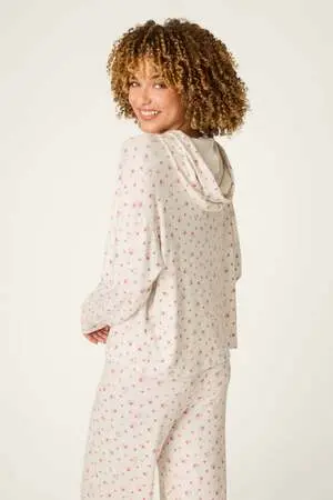 PJ Salvage Romantic Rose Ditsy Floral Print Hoodie