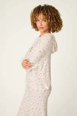 PJ Salvage Romantic Rose Ditsy Floral Print Hoodie