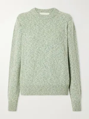 Purdey Mélange Wool And Cotton-blend Sweater