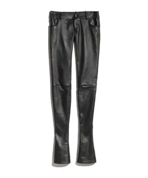 Gucci Lightweight Stretch Leather Pants With Flared Hem