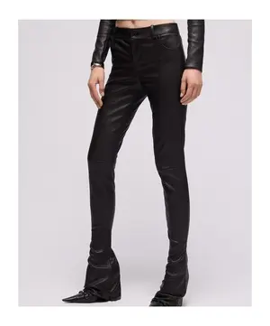 Gucci Lightweight Stretch Leather Pants With Flared Hem