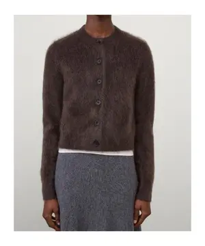 LISA YANG Cropped Fuzzy Cardigan - No