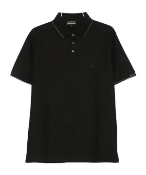 Emporio Armani Short-sleeved Polo Shirt - Black