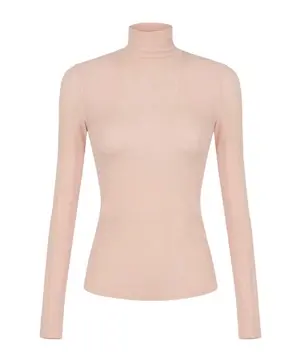 Elisabetta Franchi Ribbed Panel Turtleneck Top