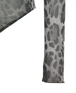 ANIYE BY Long Sleeve Leopard Print Sheer Bodysuit