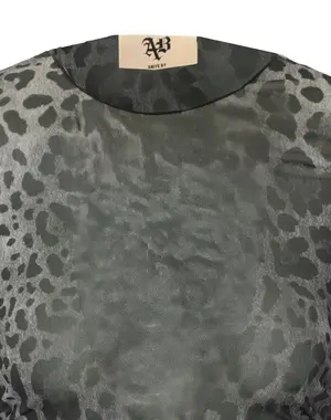 ANIYE BY Long Sleeve Leopard Print Sheer Bodysuit