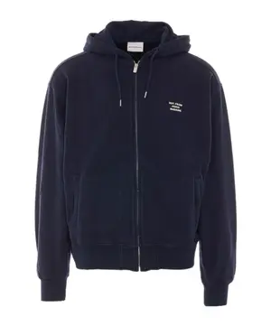 Drole De Monsieur Drôle De Back Logo Zip-up Hoodie - Blue
