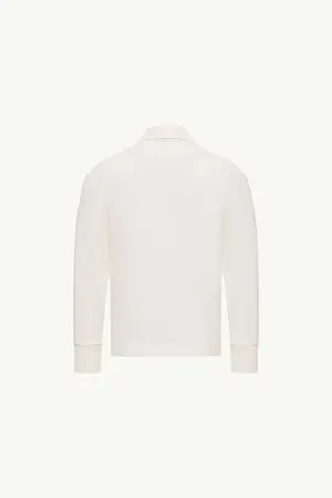 Moncler Long Sleeve Cotton Piquet Polo