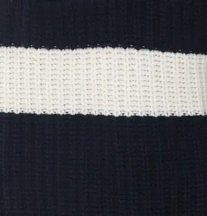 LISA YANG Half-zip Striped Knitted Sweater - No