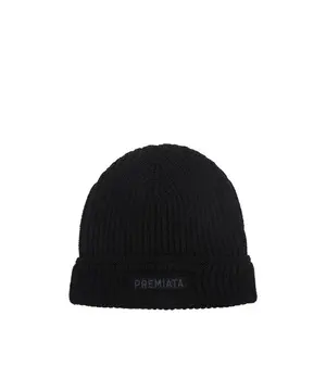 Premiata Cuffed Knit Hat - Black