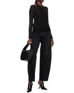 DARKPARK Denim Trousers With Belt Loops - Black